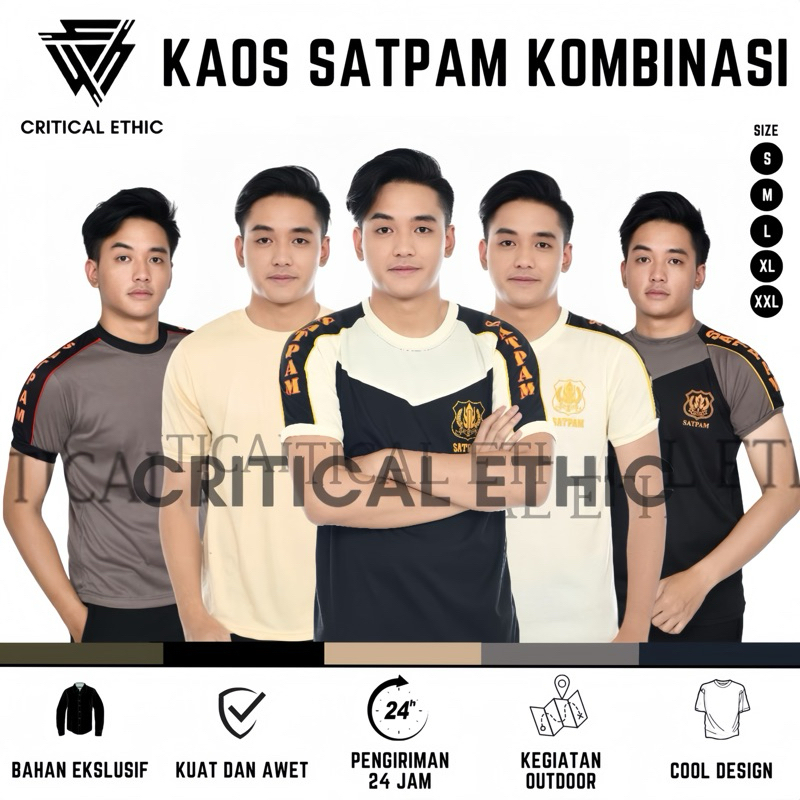 Jual CRITICAL : KAOS SATPAM TERBARU/KAOS SATPAM WARNA HITAM/KAOS ...