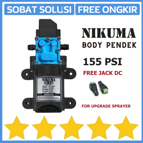 Jual POMPA DC 12V NIKUMA 155 PSI POMPA CUCI MOTOR AC DAN UPRAGE SPRAYER ...