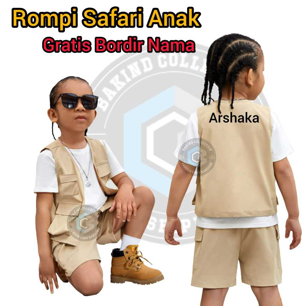 Jual Rompi Petualang Anak / Rompi Safari Anak GRATIS Bordir Nama ...