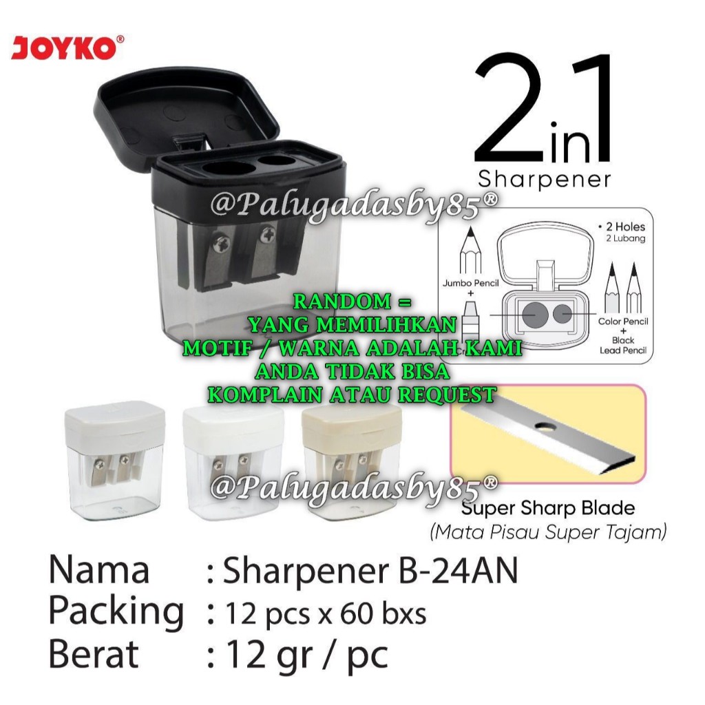 Jual (1 Biji) GROSIR Rautan JOYKO B-24AN 2 Lubang Besar & Kecil ...