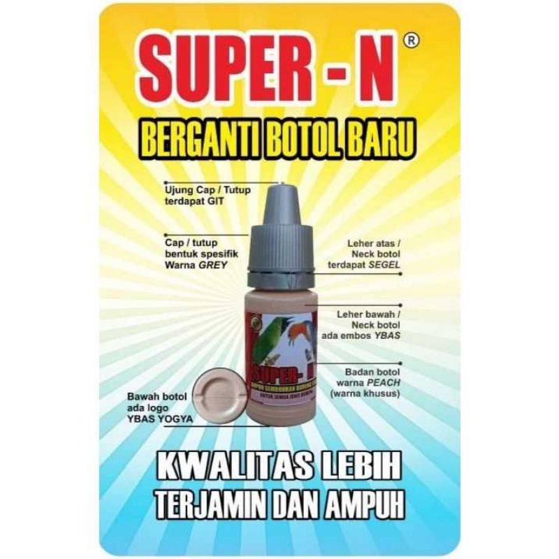Jual Super N super kicau obat burung nyilet diare lesu | Shopee Indonesia