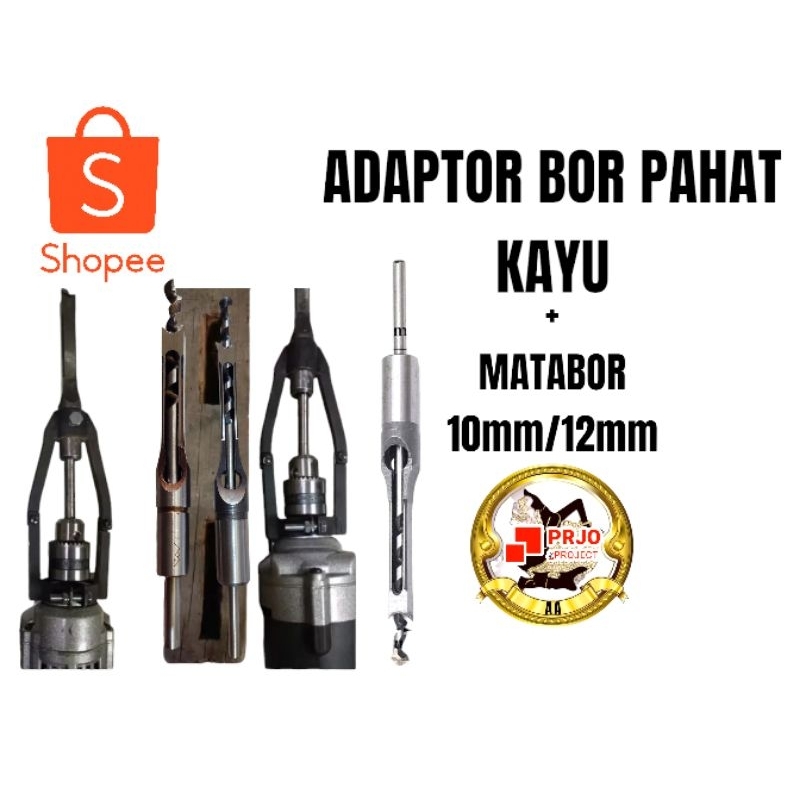 Jual Terlaris Adaptor bor pahat kayu bobok kayu set matabor 10mm,12mm ...