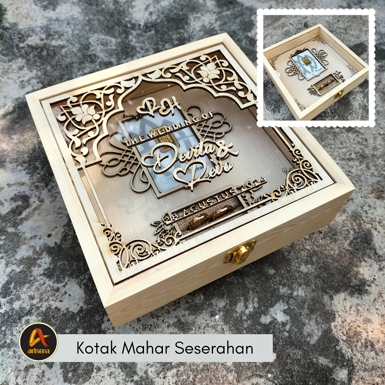 Jual Kotak Mahar Seserahan Custom / Box Mahar Uang/Kalung + Antam ...