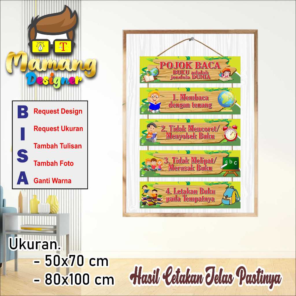 Jual Spanduk Banner MMT Pojok Baca Sekolah Untuk Dikelas Bagus Murah bb ...