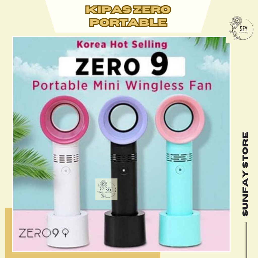 Jual SUNFAY Kipas Angin Zero 9 Mini Fan Tanpa Baling Baling Portable dengan USB | Shopee Indonesia