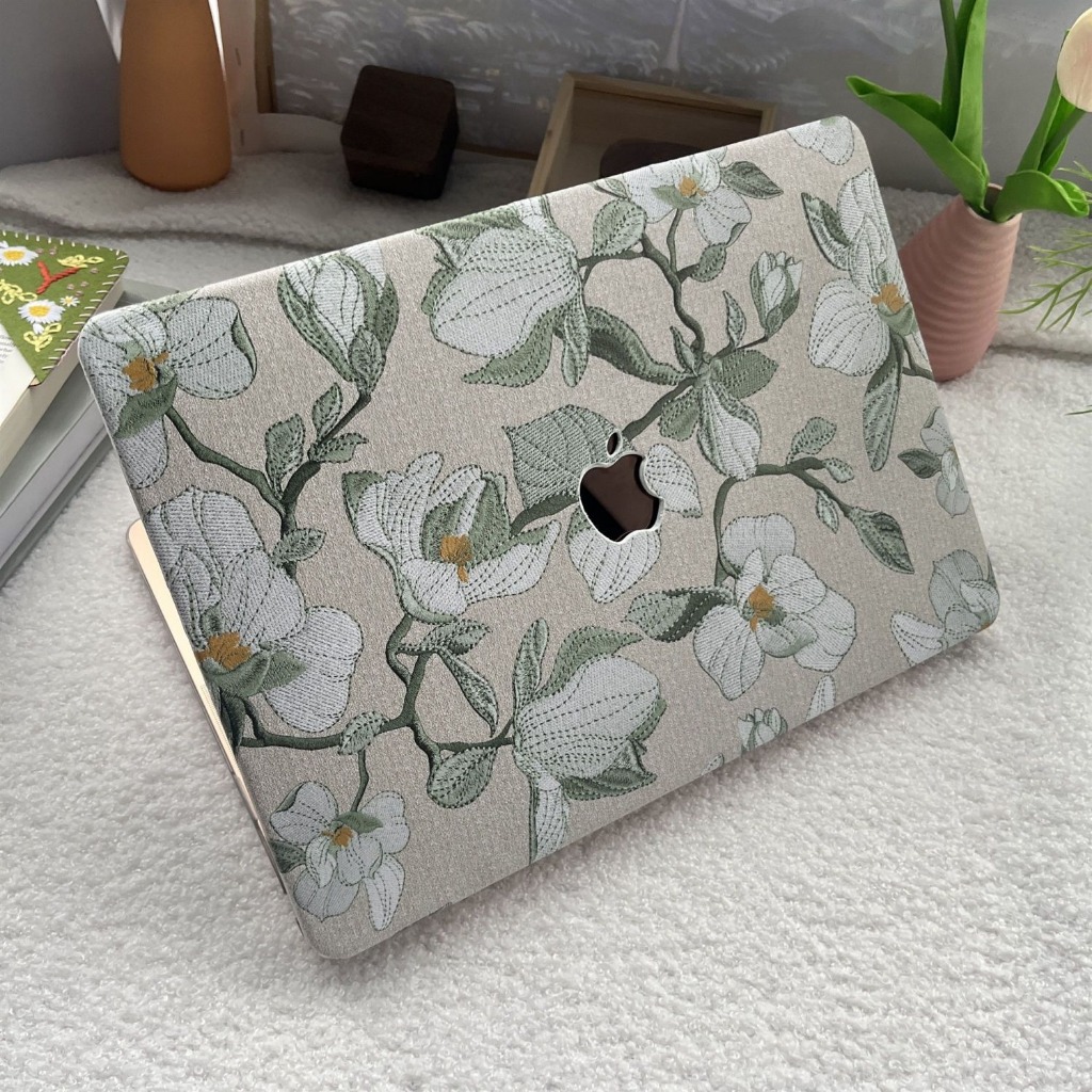 Jual PU leather handmade retro flower MacBook Air computer case MacBook ...