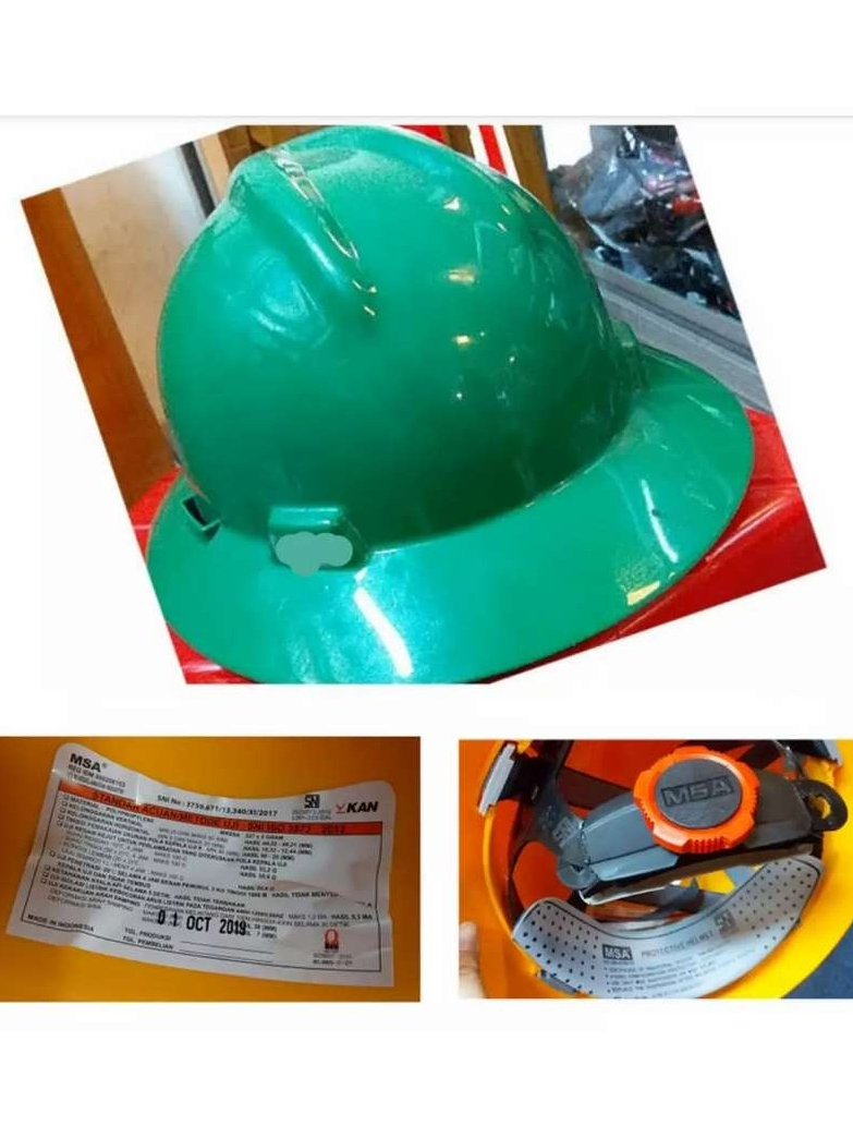 Jual Helm Safety Proyek Fullbrim Msa Lokal Fastrack / Helm MSA Full ...