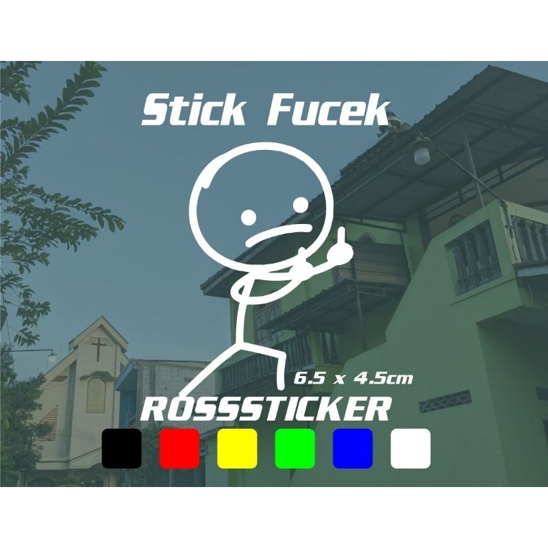 Jual fucek cutting sticker stickman fucek, finger fucek sticker cutting ...