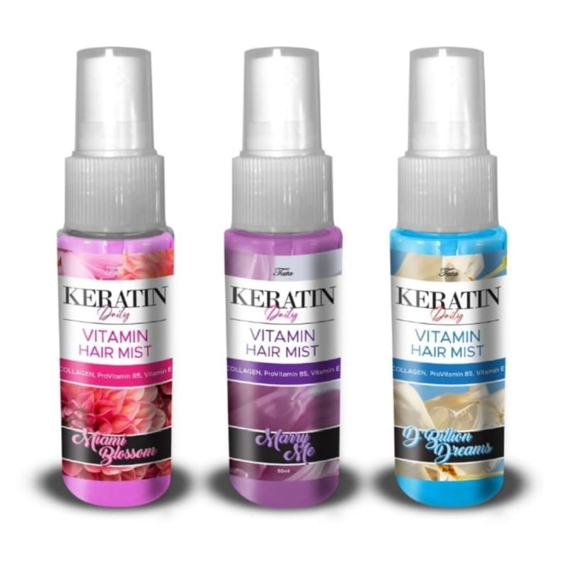 Jual Tata Keratin Vitamin Hair Mist 50ml 3 Varian Wangi | Shopee Indonesia