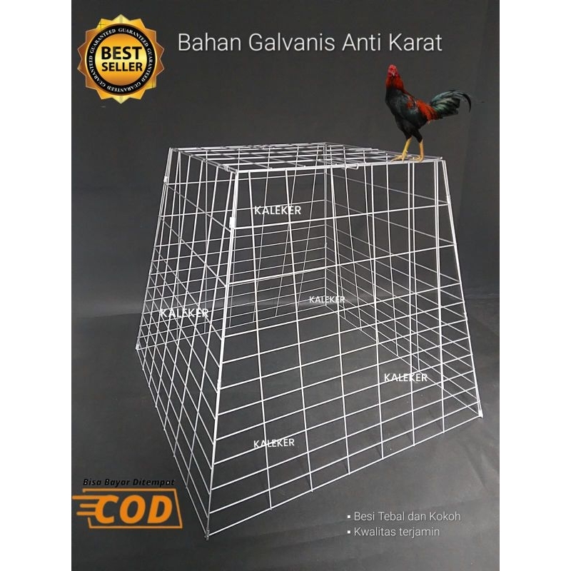 Jual KANDANG KURUNGAN AYAM GALVANIS PIRAMIDA BESI LIPAT | Shopee Indonesia