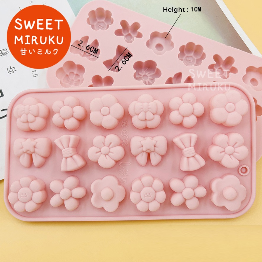 Jual B49 CETAKAN SILIKON BUNGA PITA FLOWER BOW JELLY COKLAT COKELAT ...
