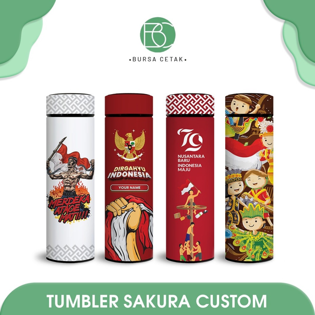 Jual BURSA CETAK - Print Tumbler Sakura Merah Putih Print UV Custom ...