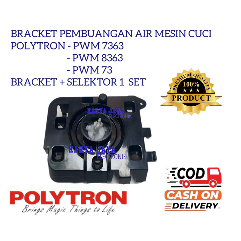 Jual 1 SET BRACKET + SELEKTOR PEMBUANGAN AIR MESIN CUCI POLYTRON 2 ...