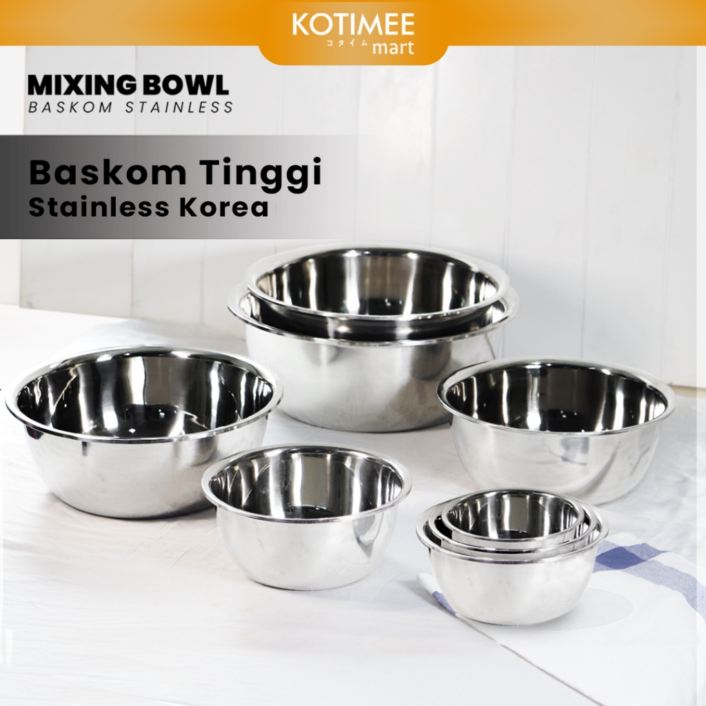 Jual Baskom Stainless Tebal Tinggi - Mangkuk Adonan Mixing Bowl ...