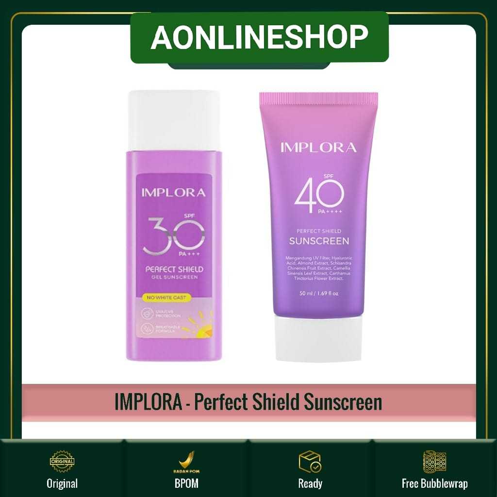 Jual AS Implora Perfect Shield Sunscreen SPF 40 PA+++ 50ml Sun Screen / Tabir Surya Sunblock ...