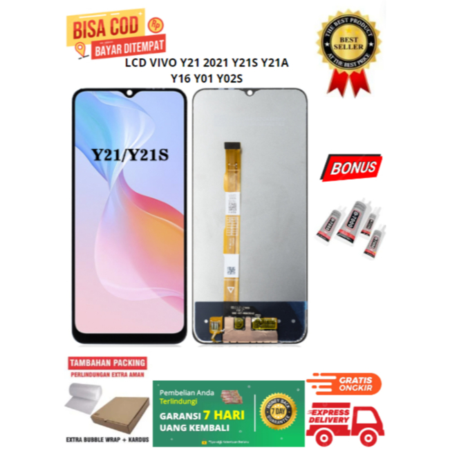 Jual LCD VIVO Y21 2021 Y21S Y21A Y16 Y01 Y02S FULLSET TOUCHSCREEN ...