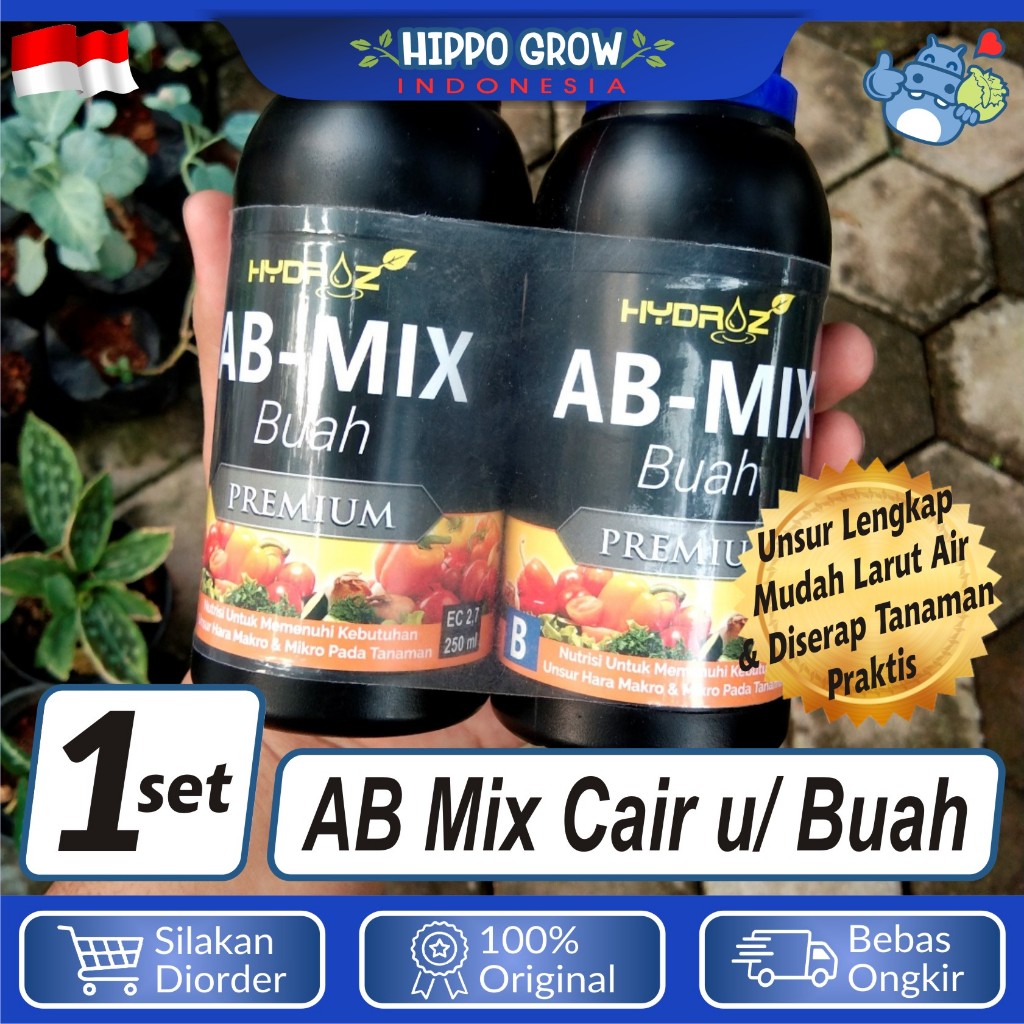 Jual HYDROZ - Pupuk AB Mix Botol Cair Nutrisi Tanaman Sayur BUAH ...