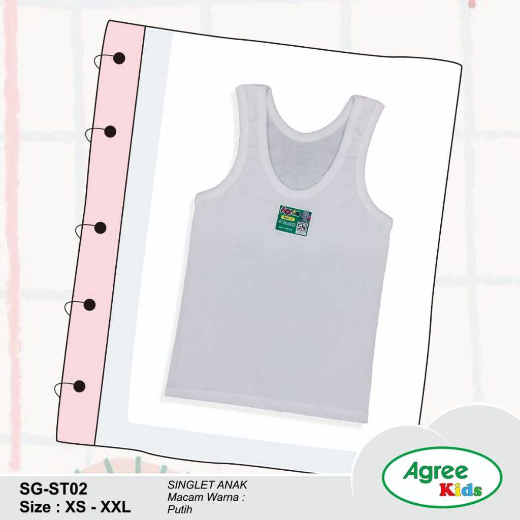 Jual Singlet agree anak ST 02 / Singlet anak murah 3 pcs | Shopee Indonesia
