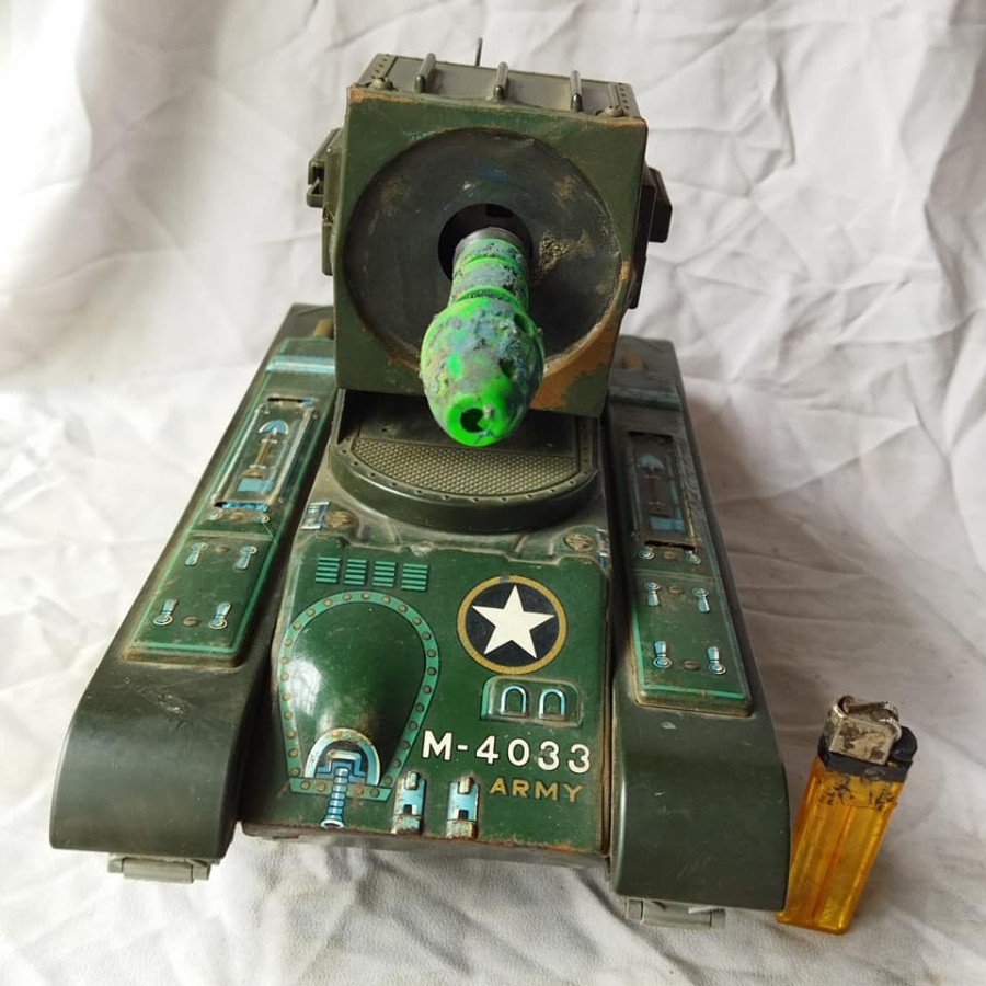 Jual Vintage Tin Toy Tank Army made in Japan by Masudaya | Shopee Indonesia