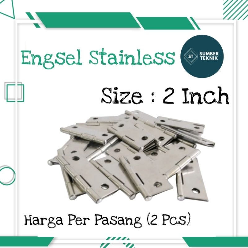 Jual FIT Engsel Lemari Pintu Stainless 2 Inch 5 Cm Harga Per Pasang ...