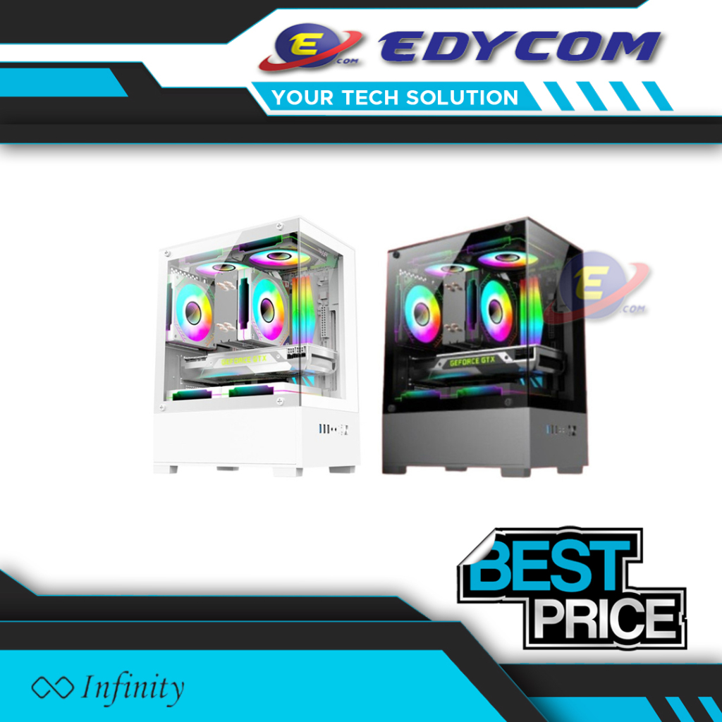 Jual CASING INFINITY NOIR FREE 3 FAN - mATX GAMING CASE | Shopee Indonesia