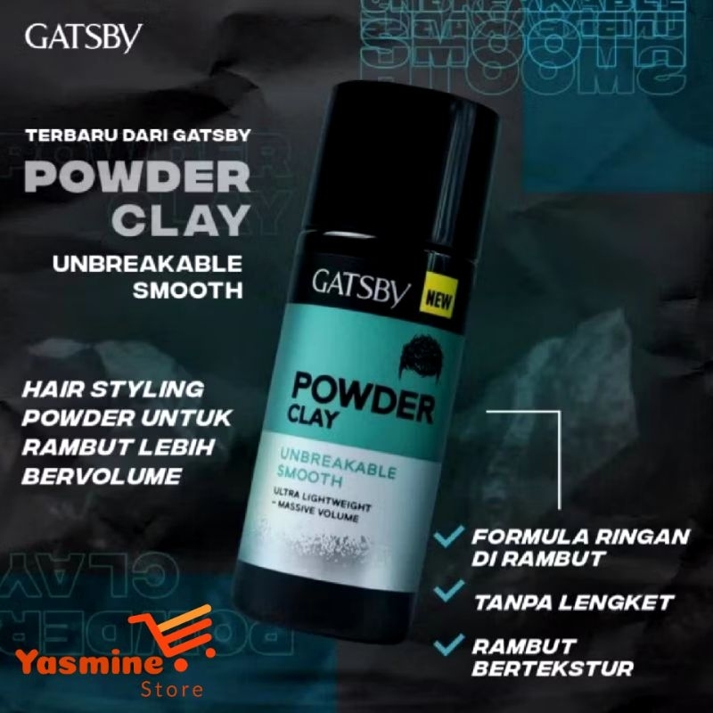 Jual GATSBY Powder Clay Unbreakable Smooth 20gr | Shopee Indonesia