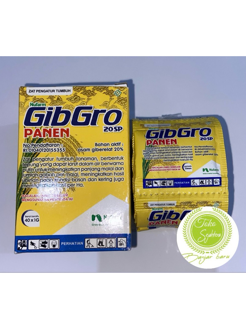 Jual GibGro Panen 20 SP 1 G ZPT Padi 1 gram 1g 1 sachet Meningkatkan ...