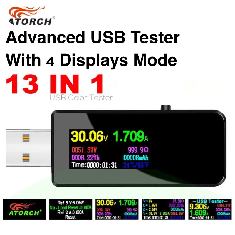 Jual U96P 13 in 1 USB Tester Current Voltage Indicator Electric Ammeter ...