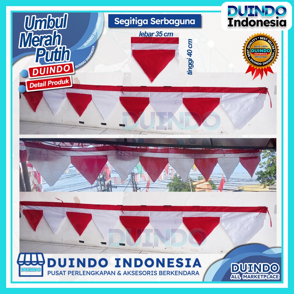Jual Duindo - Umbul Umbul Resplang Merah Putih Segitiga Serbaguna Sama ...