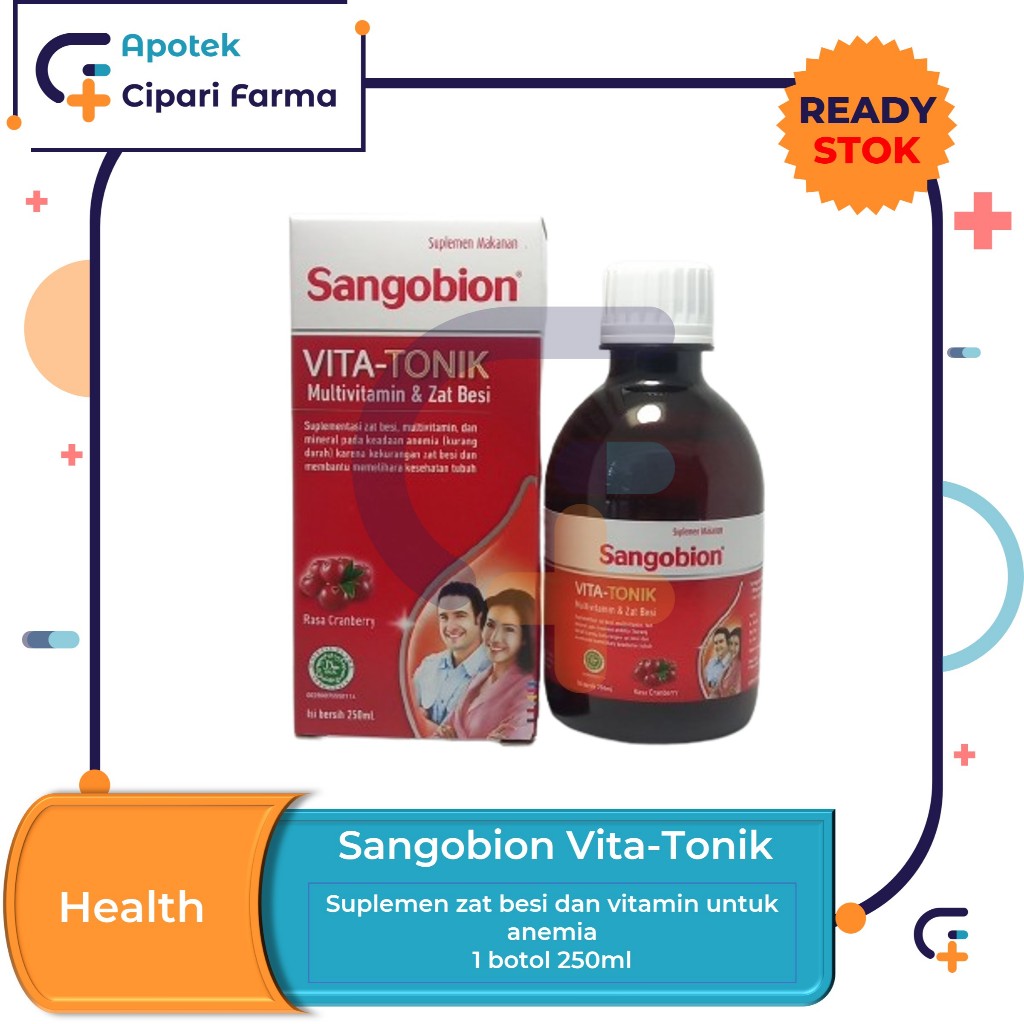 Jual Sangobion Vita-Tonik Suplemen Zat Besi | Multivitamin | Atasi ...