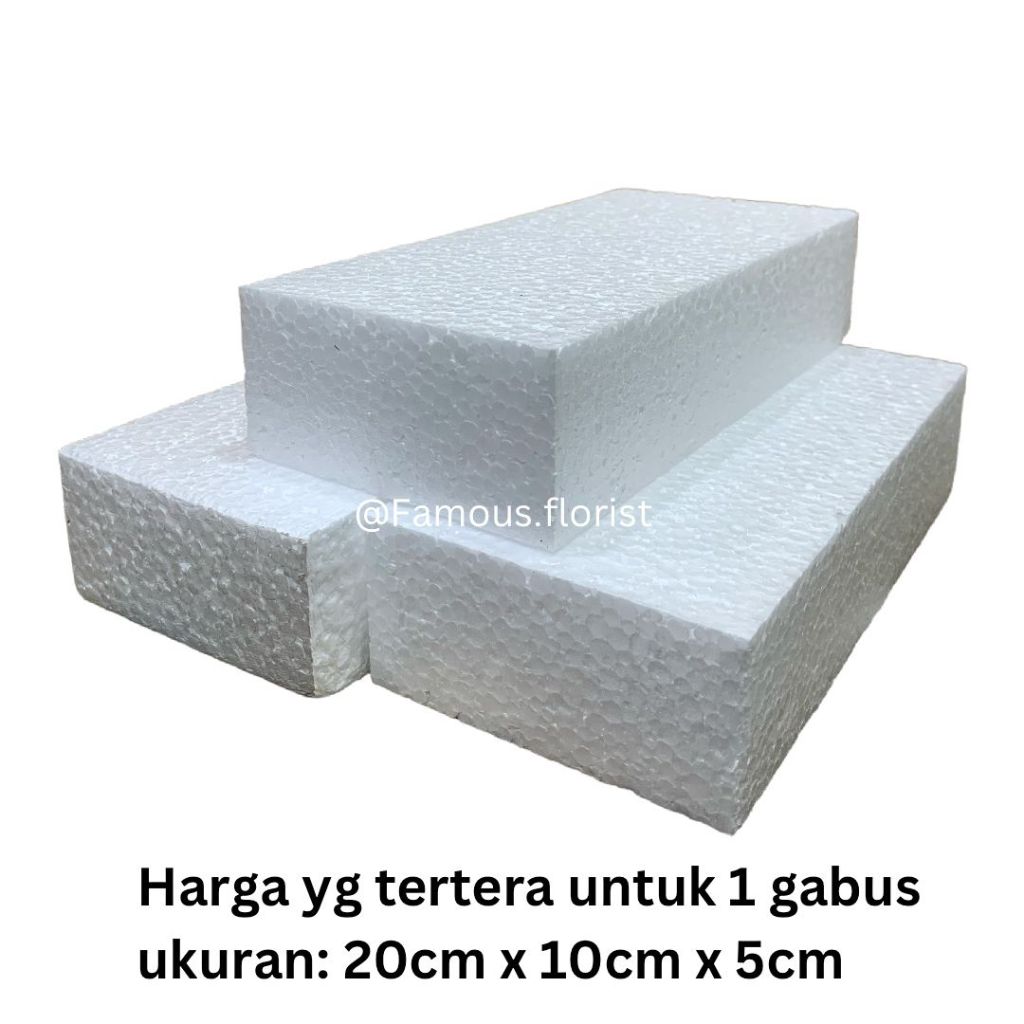 Jual Gabus Buket Bunga Styrofoam 20cm x 10cm x 5cm | Shopee Indonesia