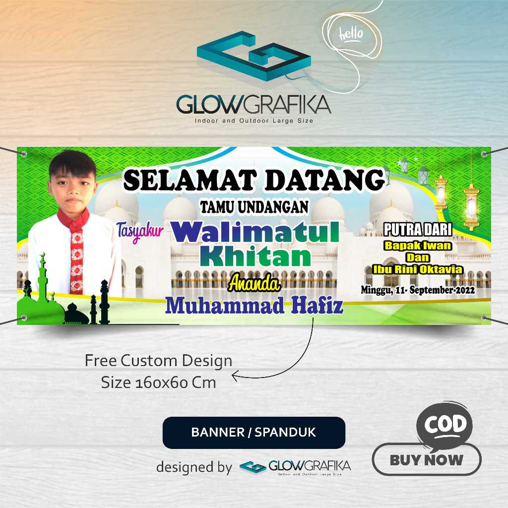 Jual Cetak Spanduk Banner Selamat Datang Tamu Undangan Khitanan | Shopee Indonesia