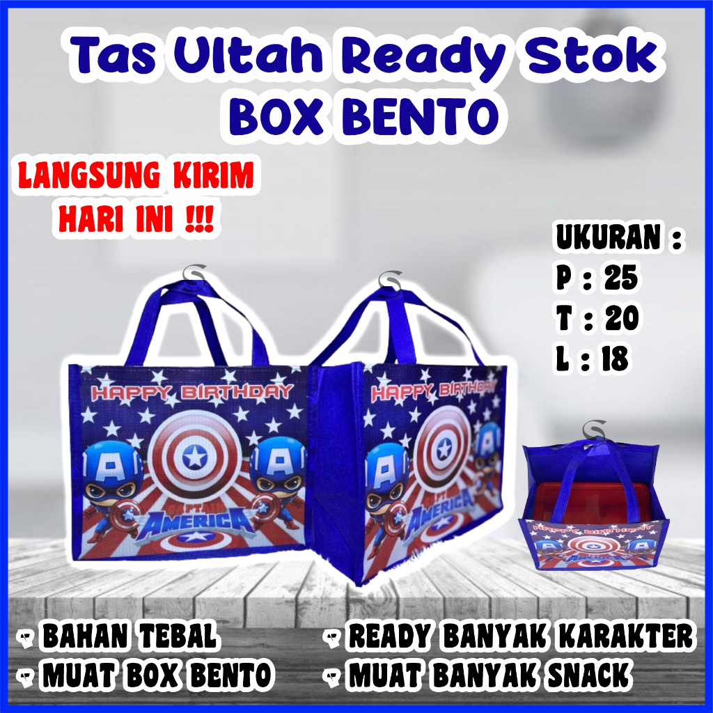 Jual TAS READY STOCK MUAT KOTAK BENTO/TAS ULTAH/TAS ULTAH BENTO/TAS ...