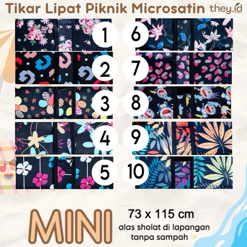 Jual Tikar Lipat MINI Piknik / Sajadah Lipat BISA PILIH MOTIF 115 x 73 ...