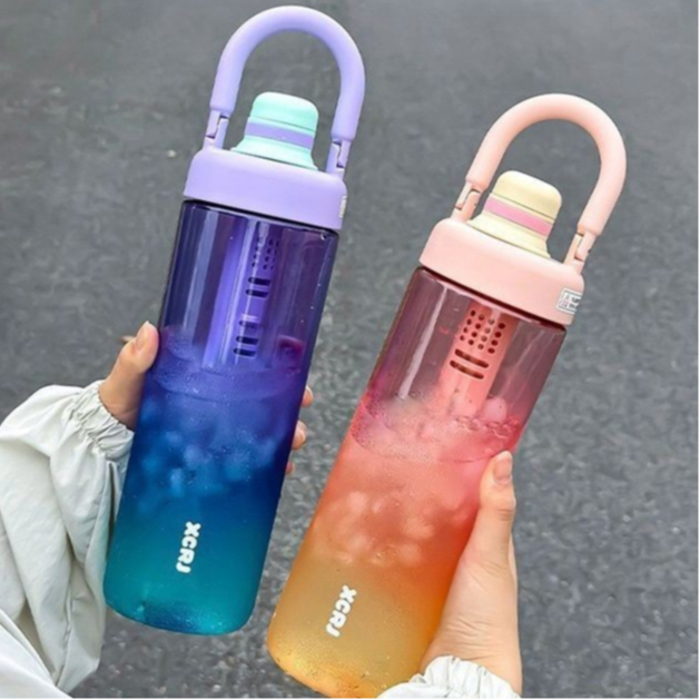 Jual Botol Minum Gradasi Infused Handle 1000ml / Botol Minum Anak ...