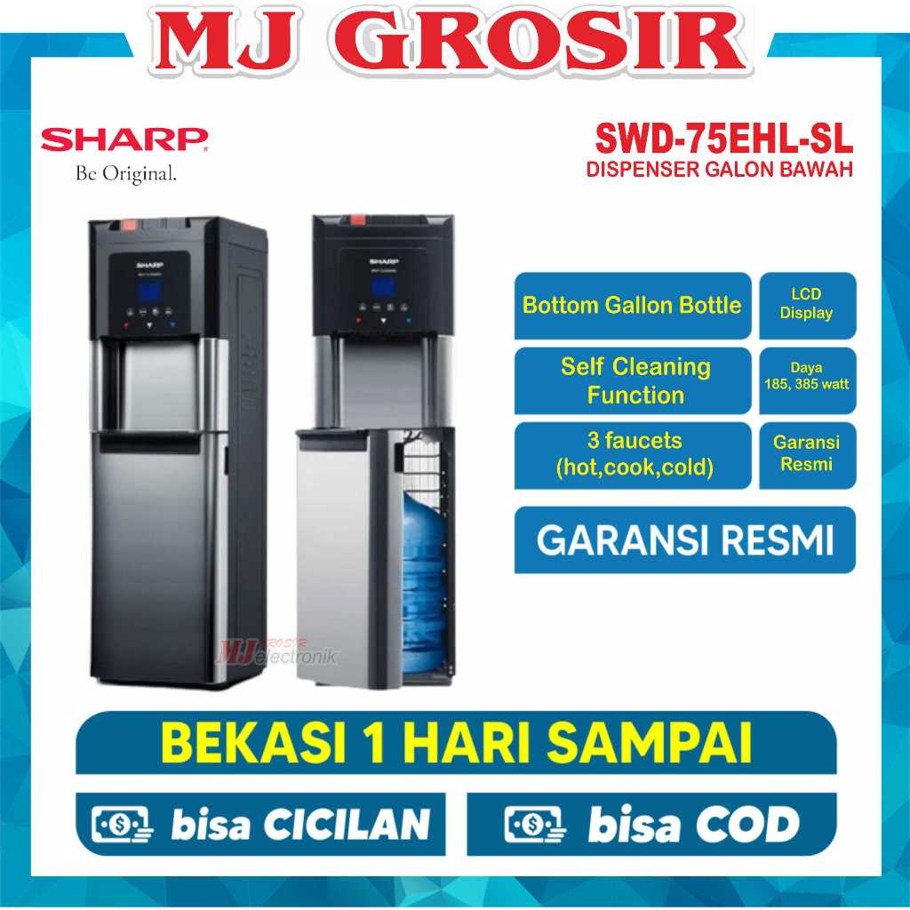 Jual WATER DISPENSER SHARP SWD 75 EHL-SL HOT & COOL SWD-75EHL-SL | Shopee Indonesia