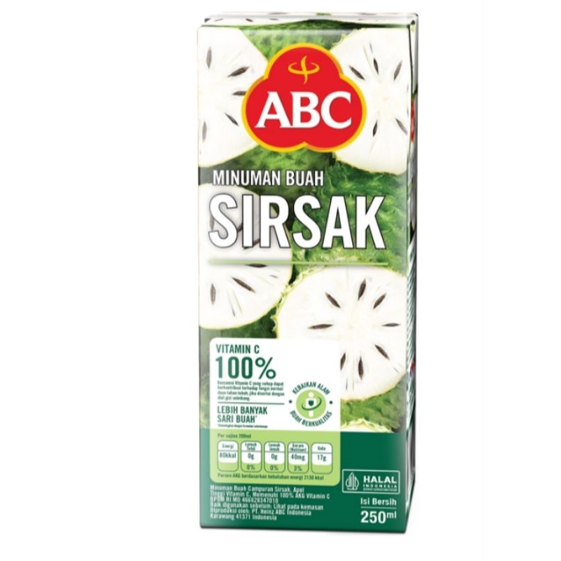 Jual ABC Jus sirsak 250 ml | Shopee Indonesia