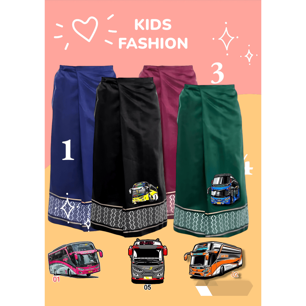 Jual Sarcel Anak Karakter Buss basuri Sarung Instan Anak Lucu Sarung ...