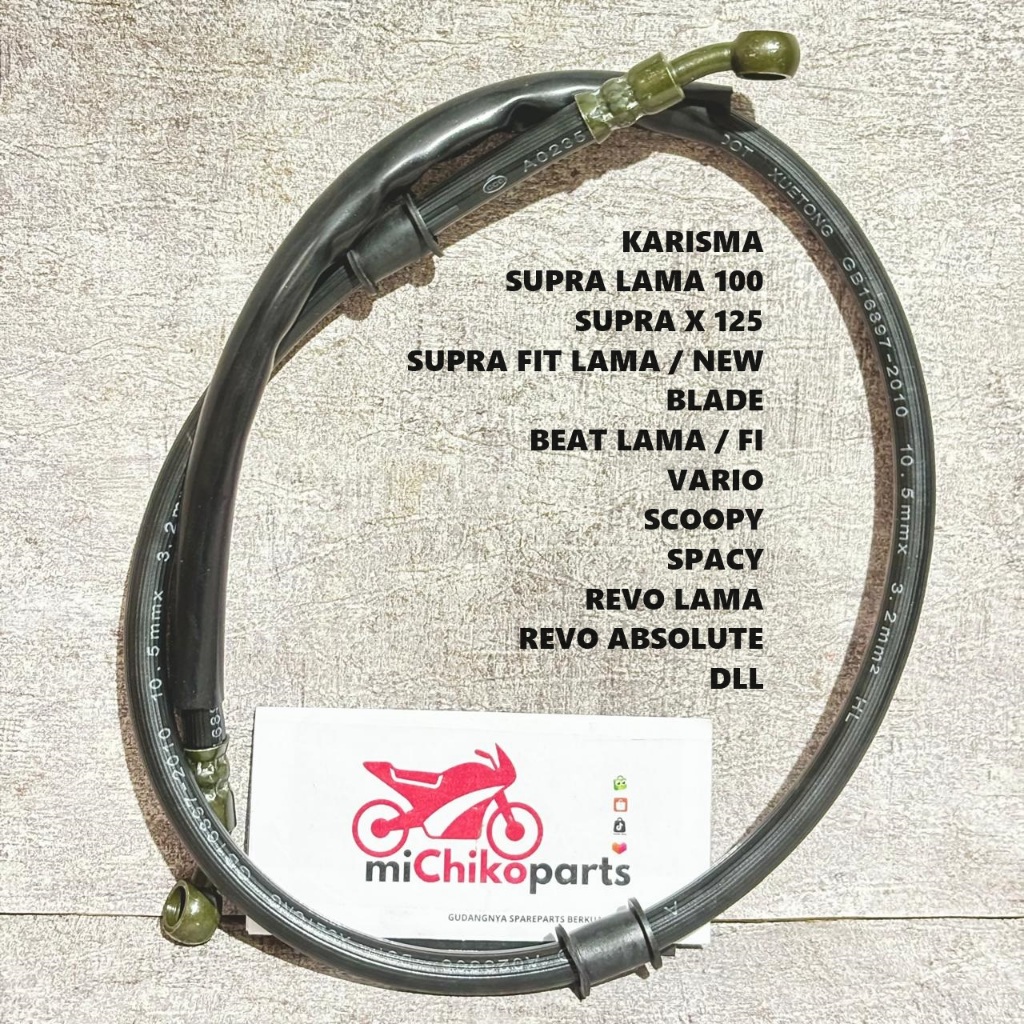 Jual Selang Rem Disk Cakram Depan 95cm Karisma Supra Lama X 100 125 Fit New Lama Blade Beat ...