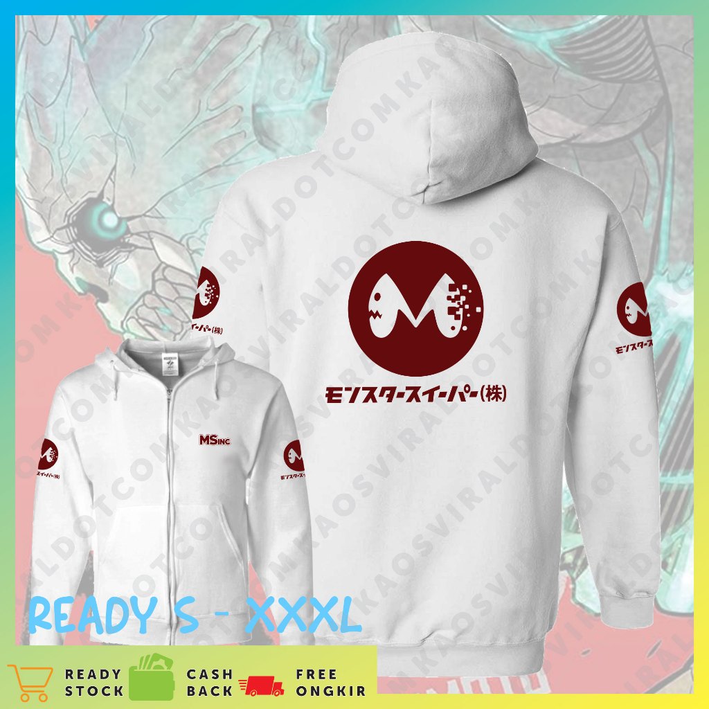 Jual KASOVIRALDOTCOM JACKET ZIPPER HOODIE ANIME KAIJU 8 MONSTER SWEEPER ...