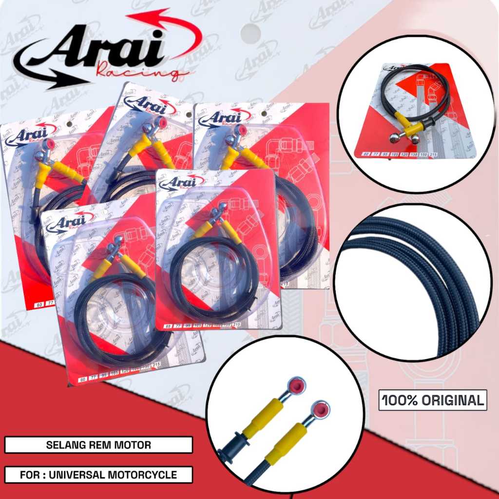Jual Selang kabel rem depan model ARAI racing serat carbon ukuran ...