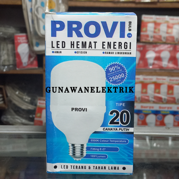 Jual Lampu LED Provi T 20 Watt, 20W, hemat energi, Provi BULB T, cahaya ...