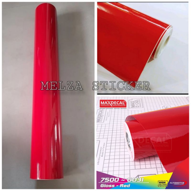 Jual Stiker Skotlet Warna MERAH GLOSSY Lebar 45 cm | Shopee Indonesia