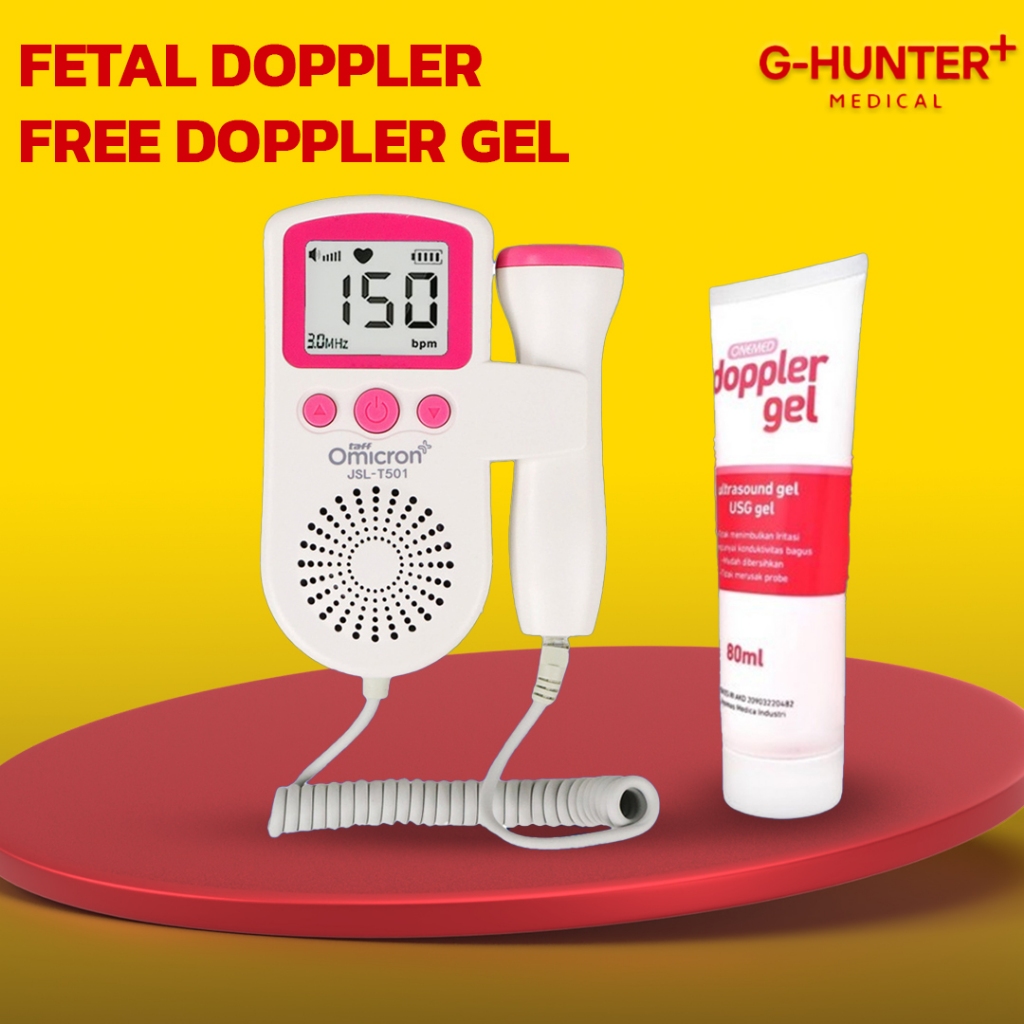 Jual Fetal Doppler Pendetaksi Detak Jantung Janin + Free Gel Ultrasound ...