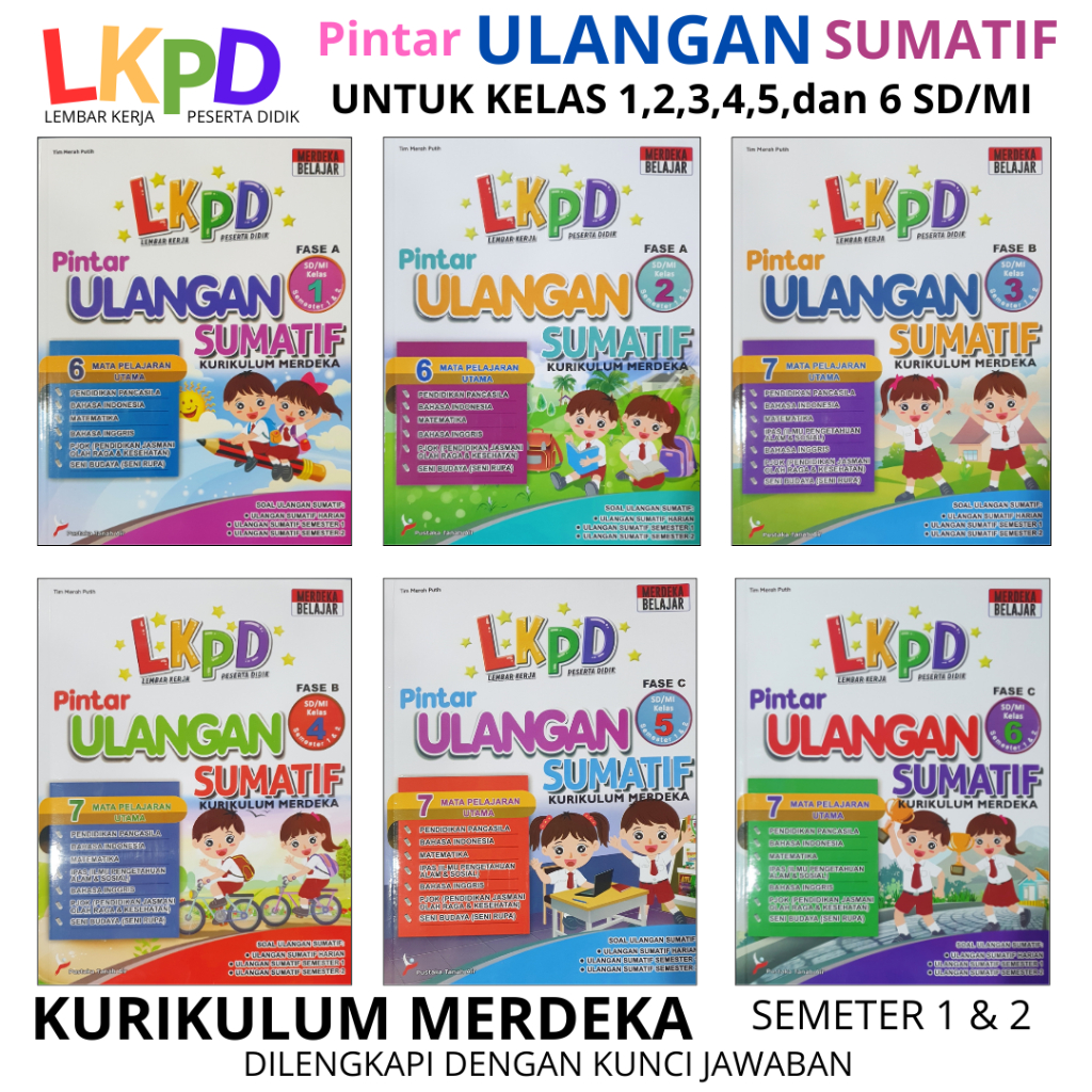 Jual LKPD - PINTAR ULANGAN SUMATIF Kelas 1,2,3,4,5 dan 6 SD/MI ( Lembar ...