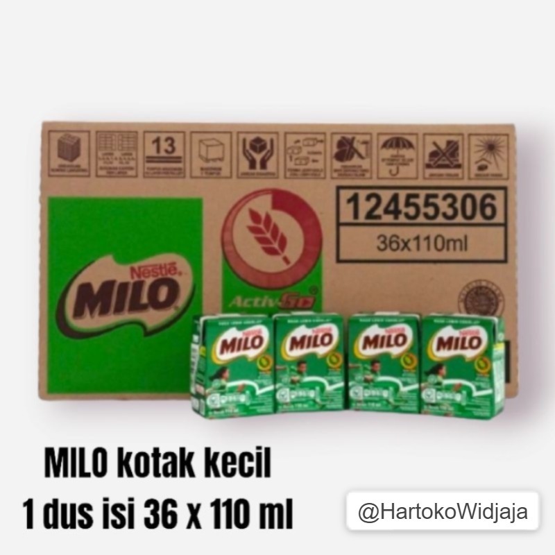 Jual MILO ACTIVE GO KOTAK /SUSU UHT COKLAT /COKELAT 110ML DUS ISI 36 PCS | Shopee Indonesia
