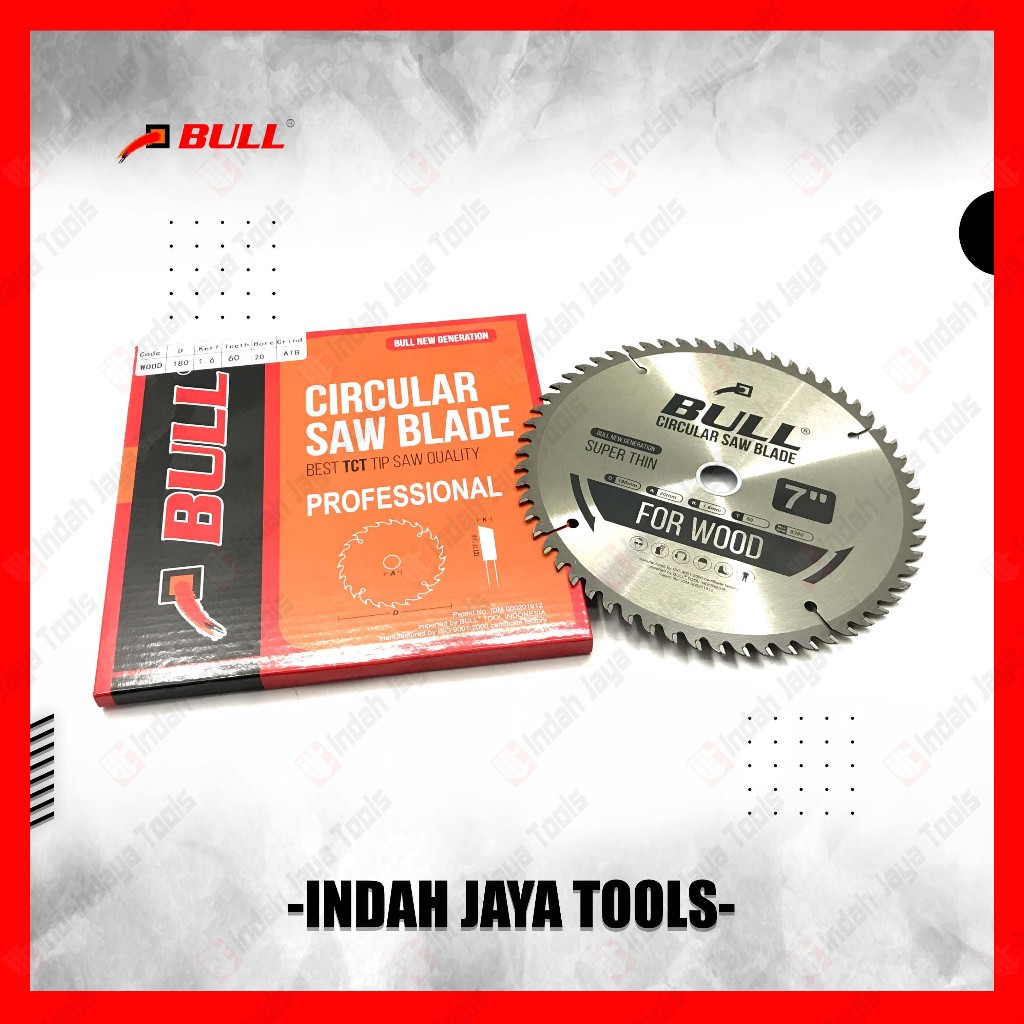 Jual BULL SUPER THIN 7 x 60T Circular Saw Blade - Mata Pisau Potong ...