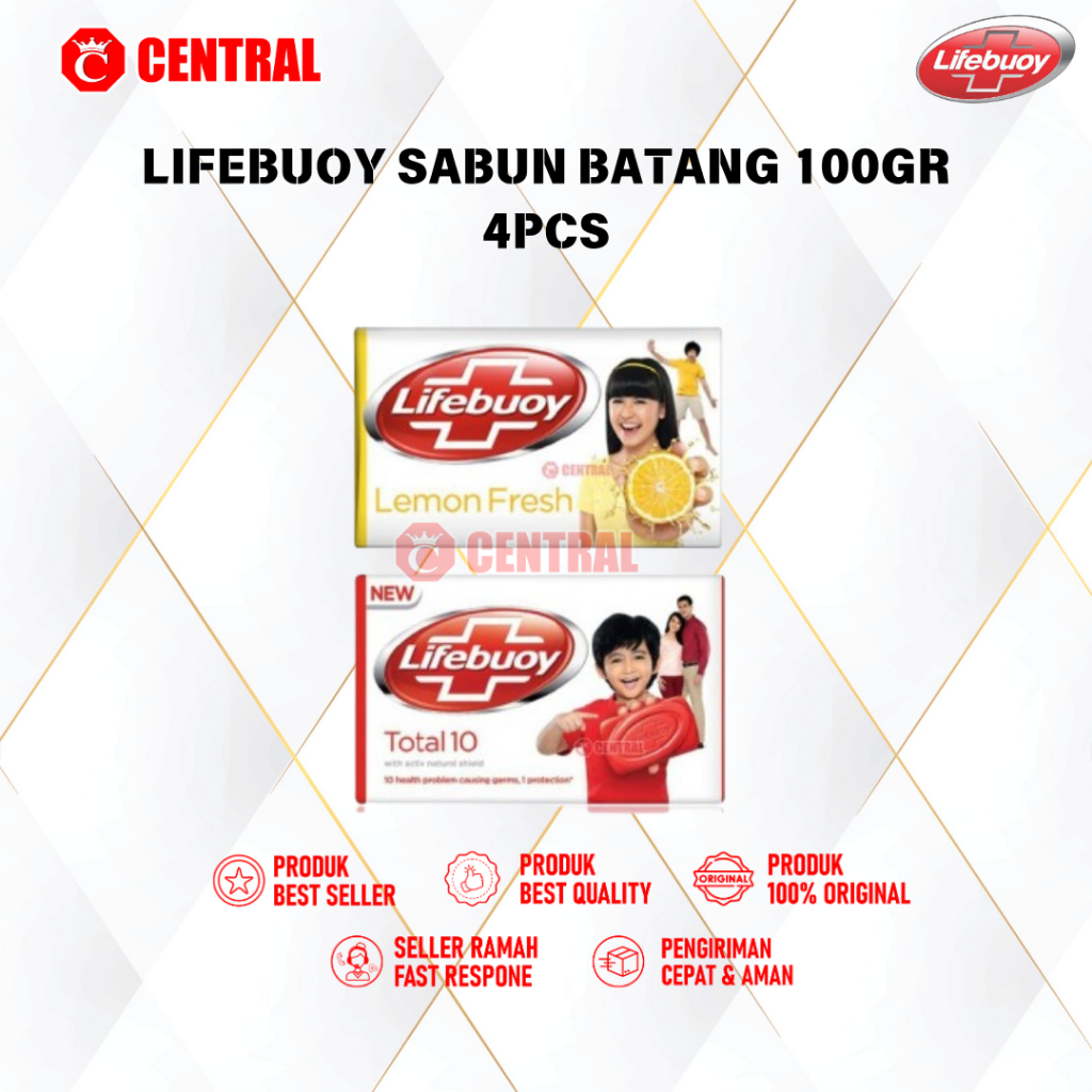 Jual LIFEBUOY SABUN BATANG 100GR 4PCS | Shopee Indonesia