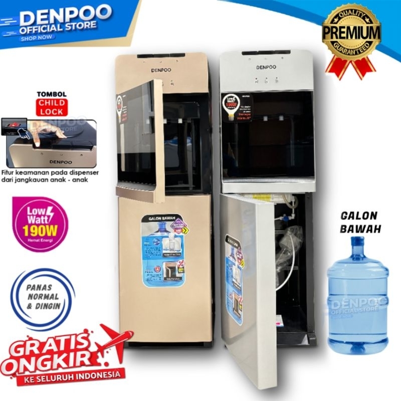 Jual Denpoo Dispenser Galon Bawah Low Watt DDB 59 AQUAZONE FILTER T33 ...