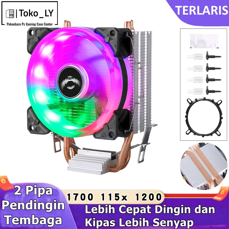 Jual FAN COOLER CPU COOLER RGB INTEL&AMD - SINGLE FAN Double RING ...